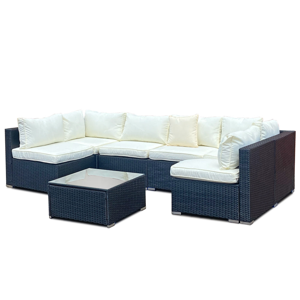 Shayd - 7PC Bali Outdoor Rattan 6-Seater Patio Set – Homestylez